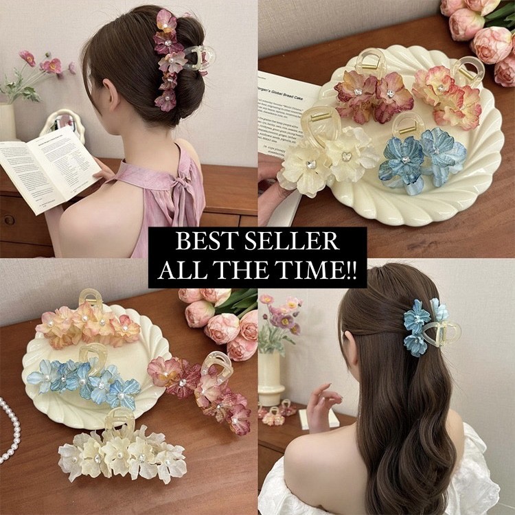 Jual Town Shell - Jeena Flower Korean Premium Hair Claw / Jepitan ...