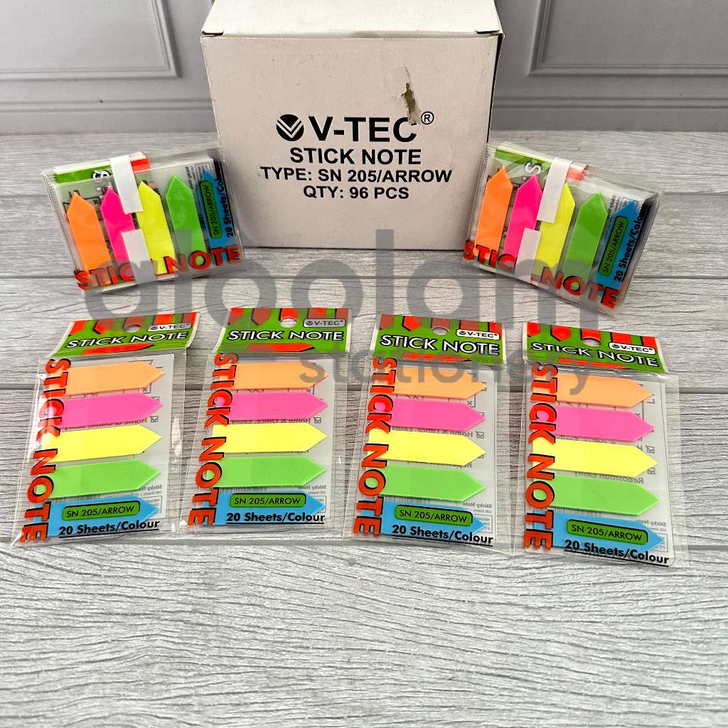Jual SATU PAD ( 5 WARNA x 20 LEMBAR ) Stick Note Pembatas Kertas ...