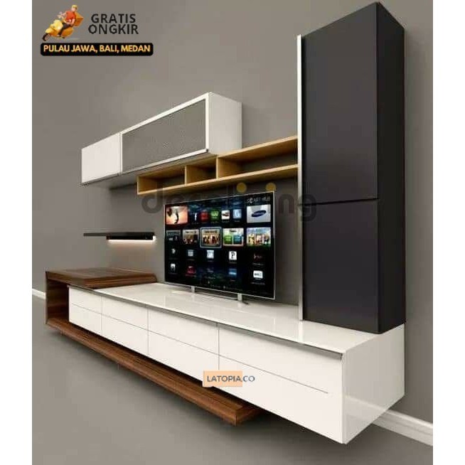 Jual Paket Meja TV Minimalis Modern - Luxury Premium Edition Full Set ...