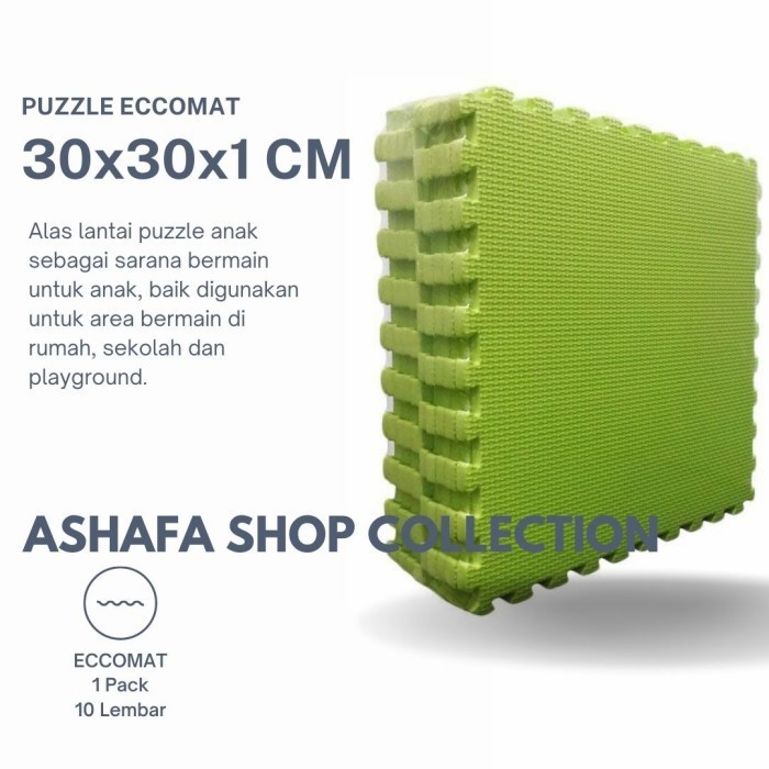 Jual PUZZLE ALAS LANTAI MATRAS TIKAR KARPET 30x30x1 CM HIJAU MUDA ...