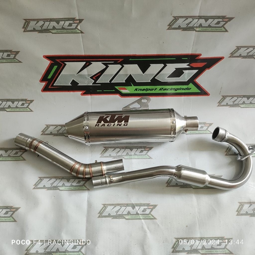 Jual escape racing ktm stanlis 1 set tinggal pasang for d tracker crf ...