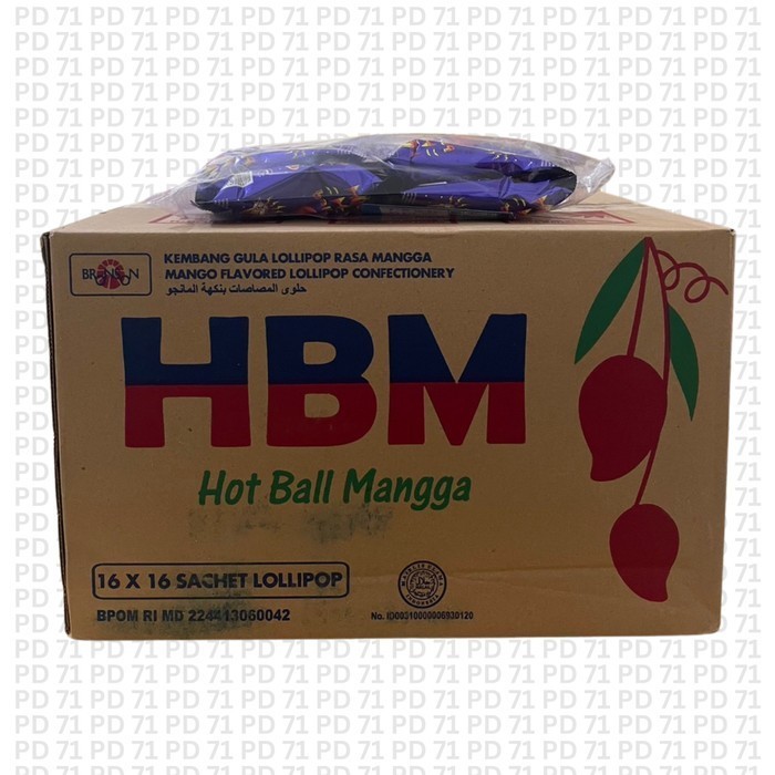 Jual Permen Hot Ball Rasa Mangga (HBM) 1 Dus Isi 16 Pack | Shopee Indonesia