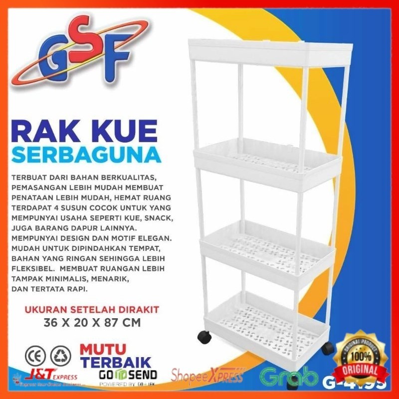 Jual Rak Susun 4 Tingkat Serbaguna GSF-G-4195 | Shopee Indonesia