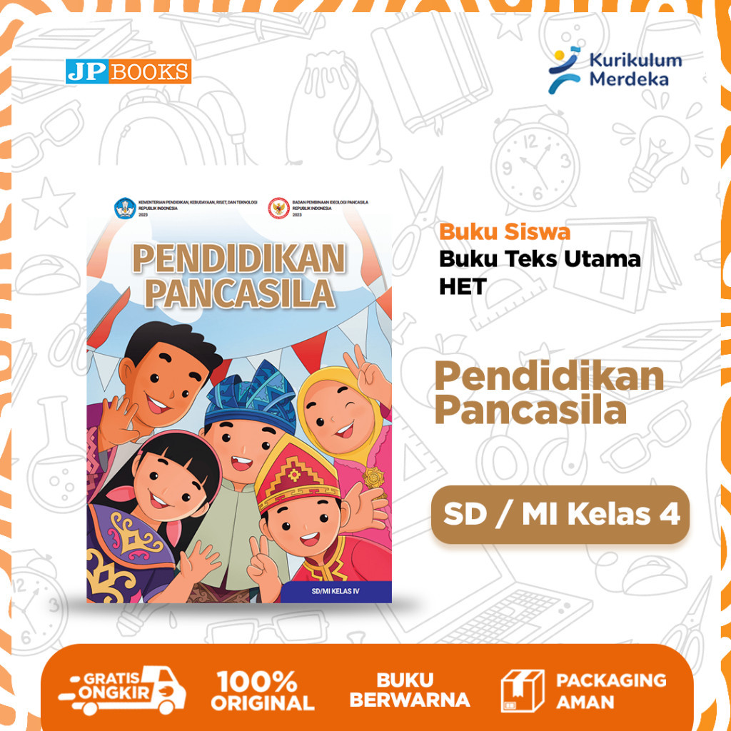Jual JP Books – Buku Siswa Teks Het Kurmer Sekolah Pendidikan Pancasila Sd/Mi Kelas 4 ...
