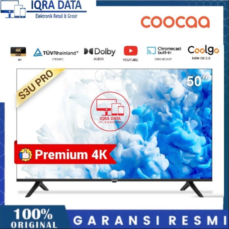 Jual COOCAA 50 inch Smart TV - Digital TV - 4K - UHD - Dolby Audio ...