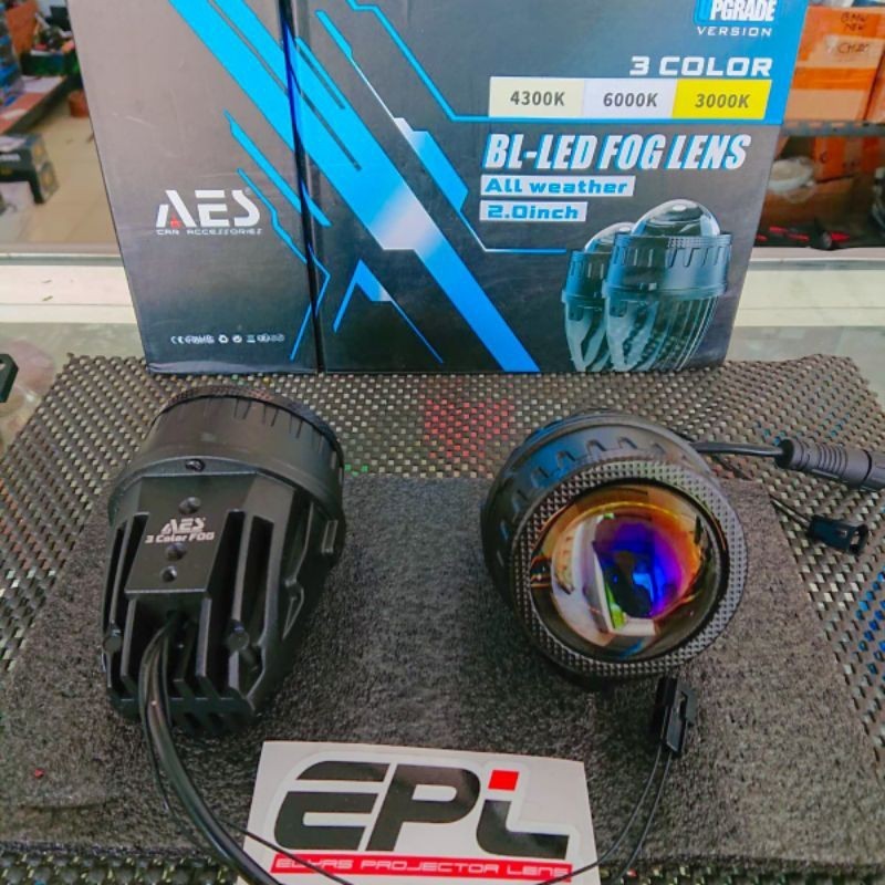 Jual Foglamp AES Mini 2 inch 45w 3 Warna lampu kabut LED Innova Fog ...