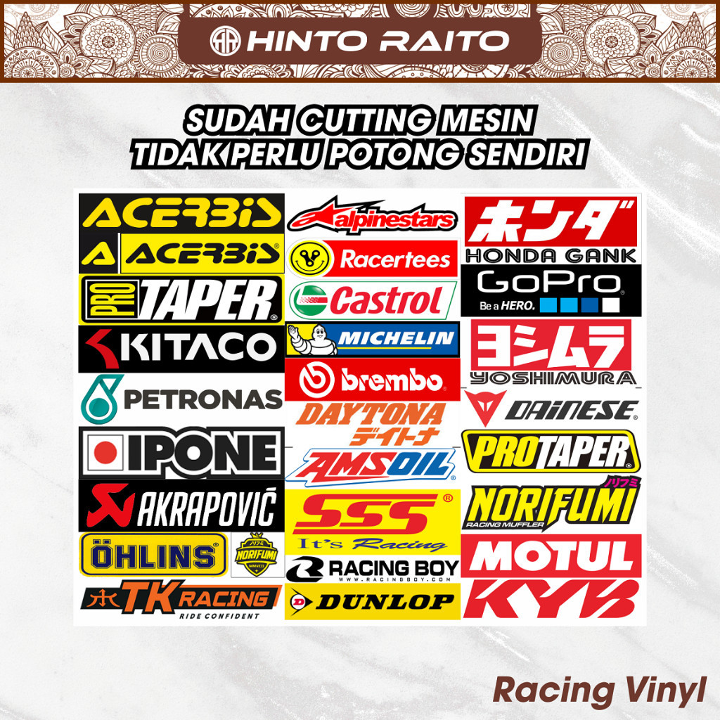 Jual Stiker Motor Stiker Racing 1 Pack Isi 26 Sticker Motor - Stiker ...