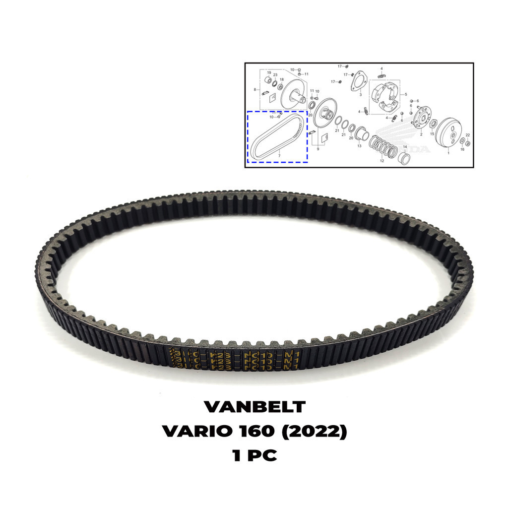 Jual Vanbelt Vario 160 - Fan Van Belt Drive Belt Vbelt Panbel Fanbelt ...