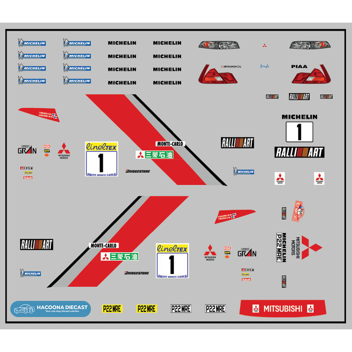 Jual Mitsubishi Lancer Evo IV Rally Water Slide Decal | Shopee Indonesia