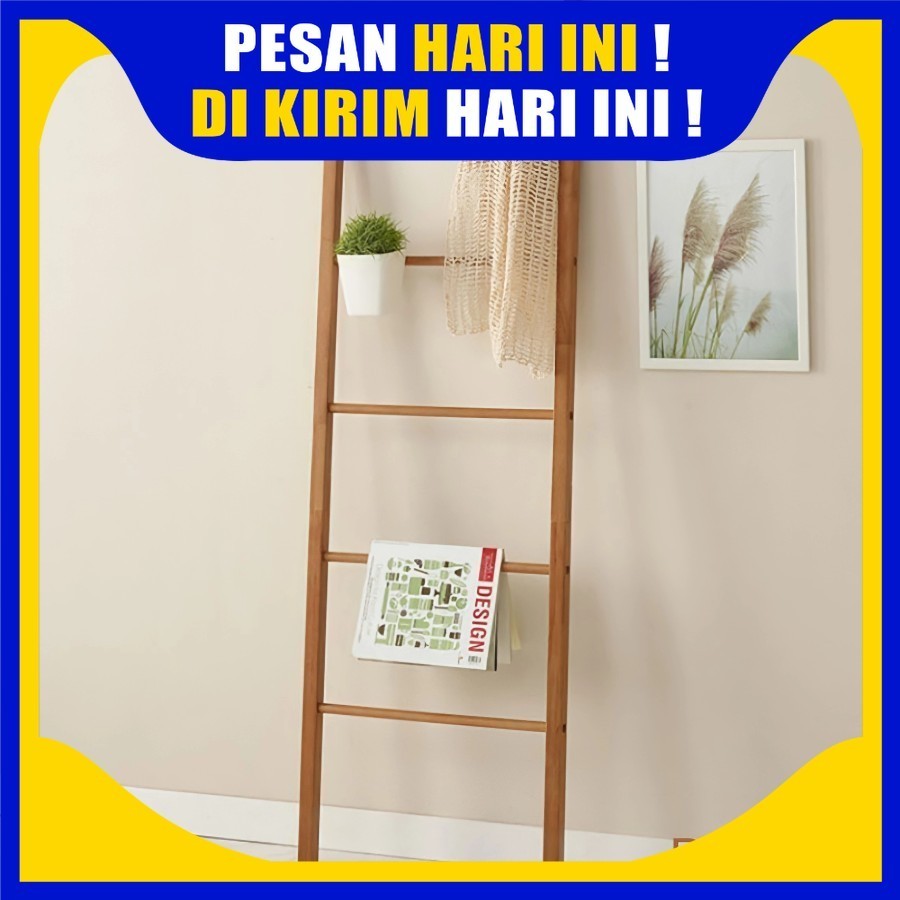 Jual H07 Rak Tangga Kayu Hanger Blanket Wood Ladder Tangga Hias ...