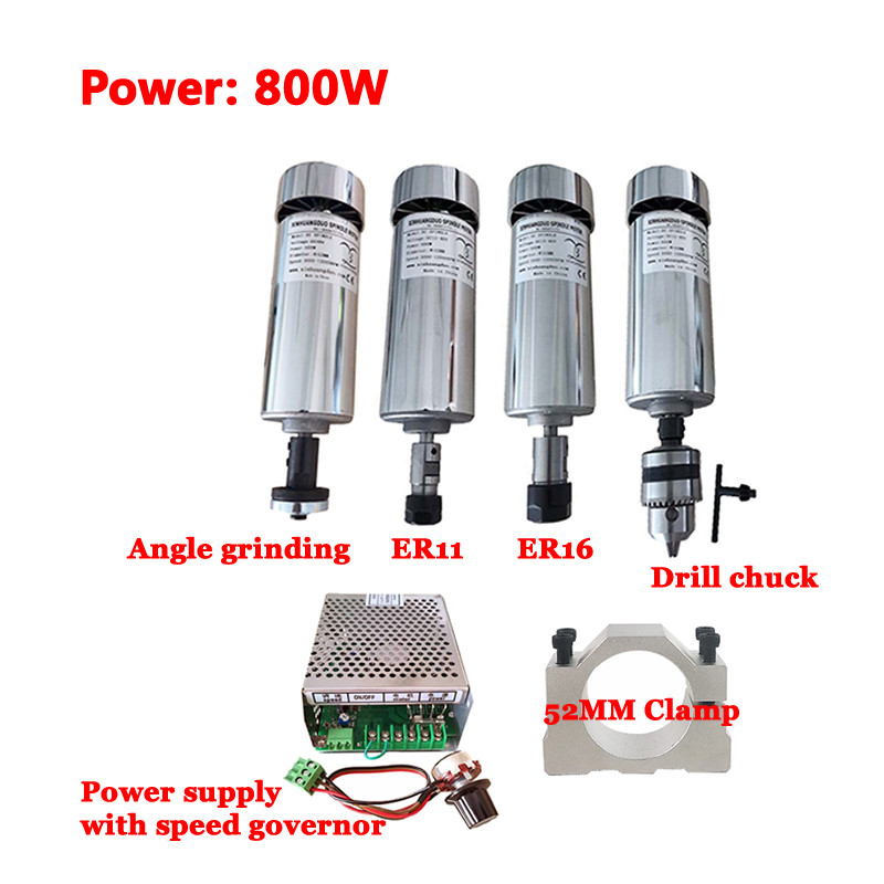 Jual 800W DC Spindle Motor ER11 ER16 Chuck Diameter 52MM Clamp Power ...