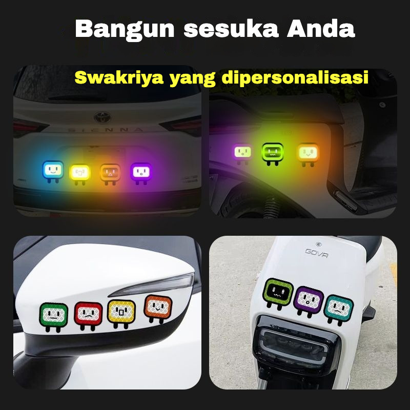 Jual Label Peringatan DIY /Stiker Bumper Orang Persegi /Stiker ...