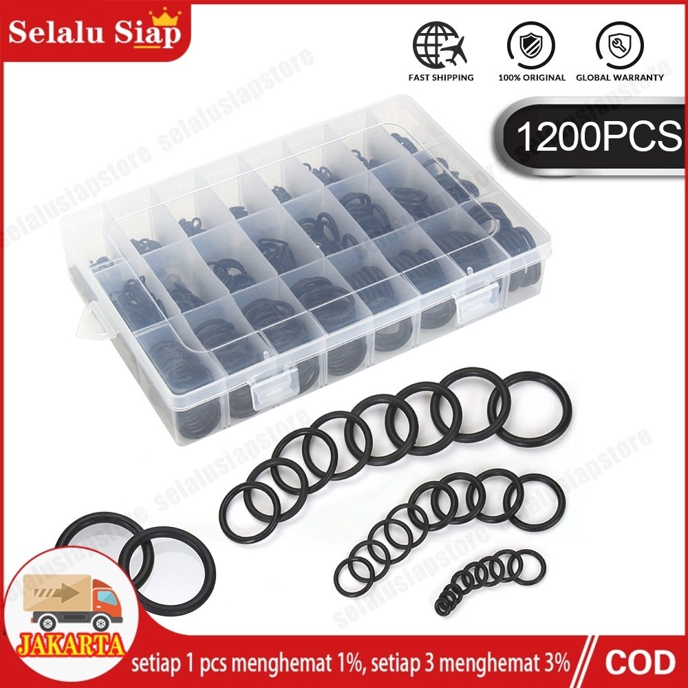 Jual Karet Seal O Ring 1200pcs HNBR / Rubber O Ring Seal Tightening +Box | Shopee Indonesia