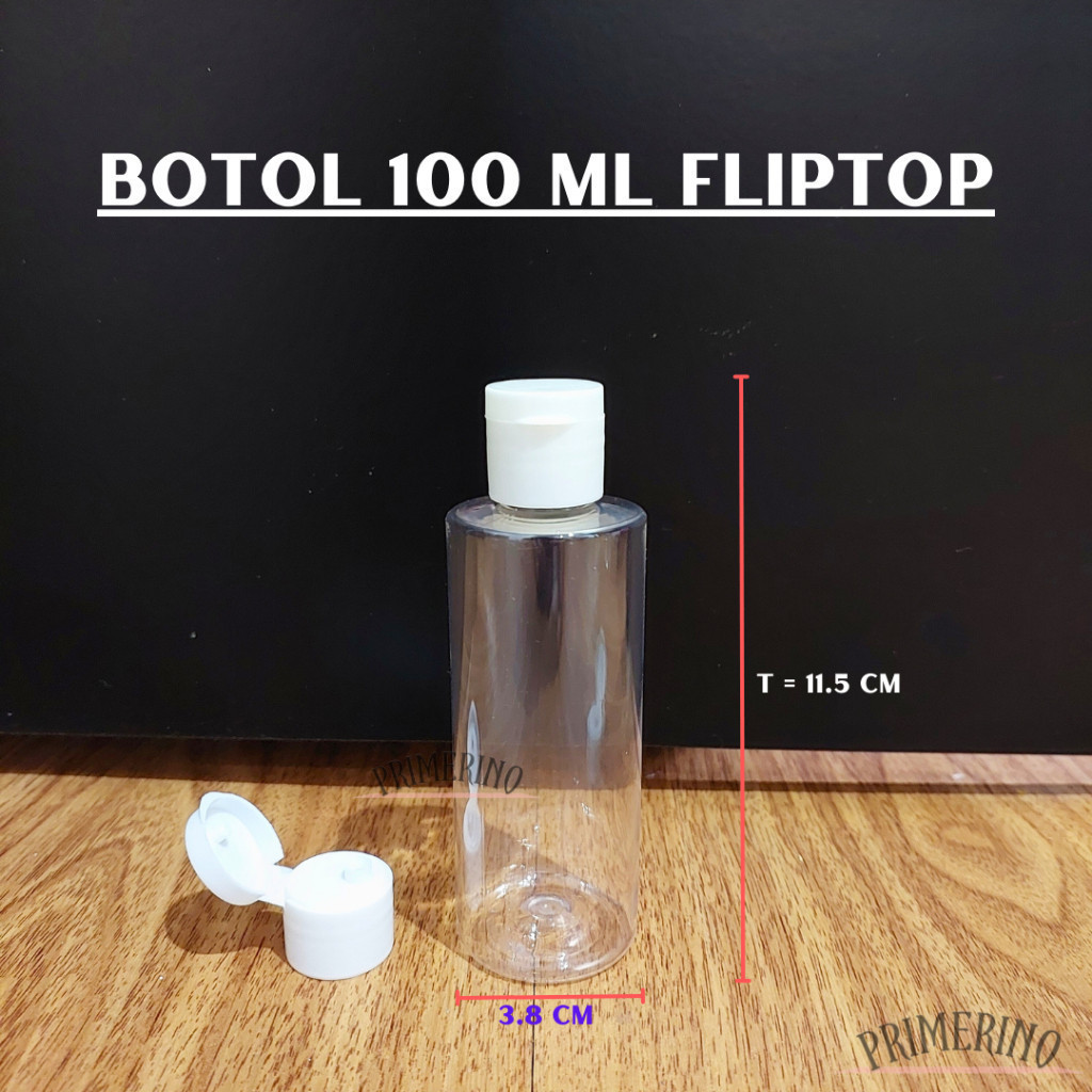 Jual [RP] Botol Fliptop 100ml / Botol Plastik PET 100 ml / Botol Transparan Bening / Botol Sabun ...
