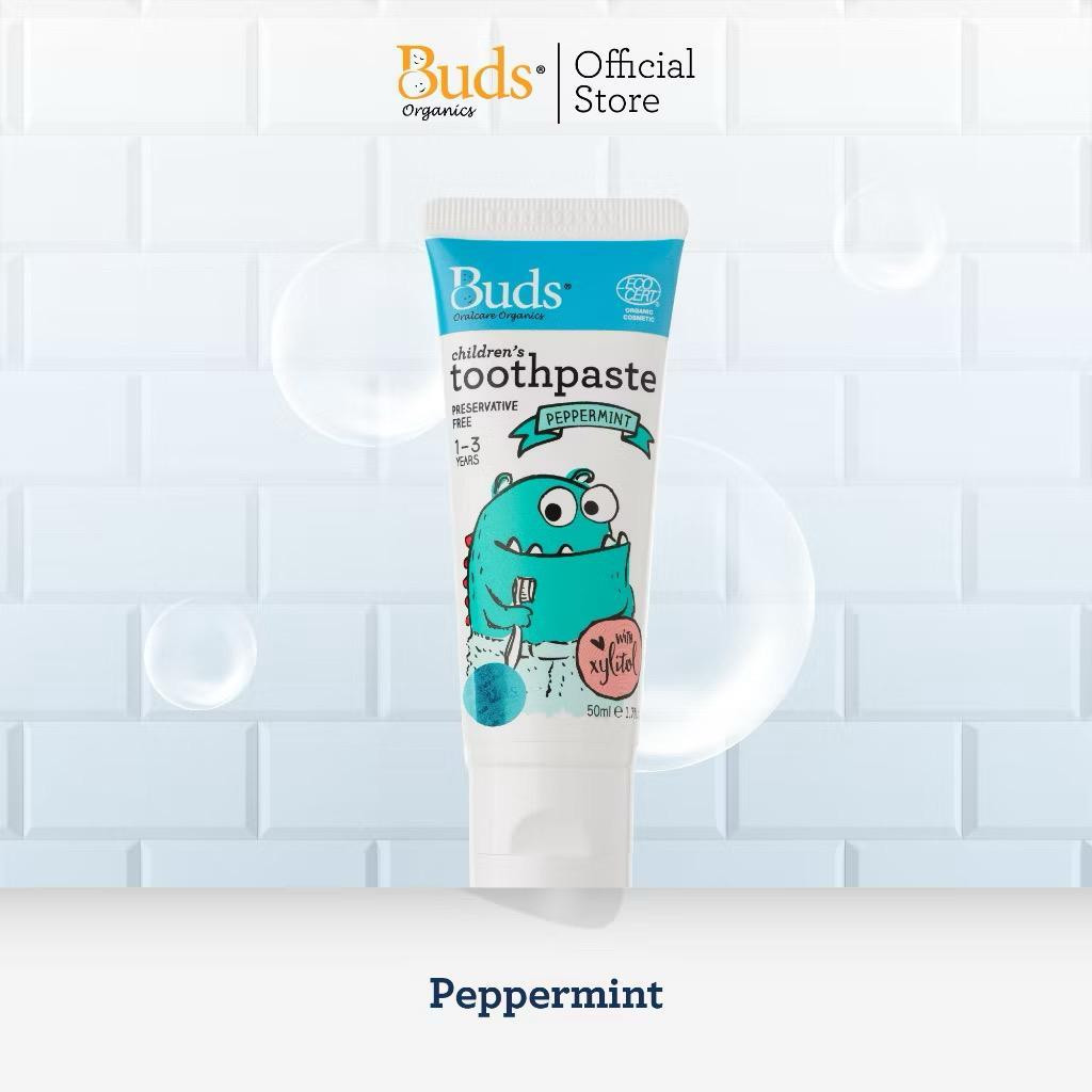 Jual BUDS-PEPPERMINT CHILDRENS TOOTHPASTE WITH XYLITOL 50 (1-3YO ...