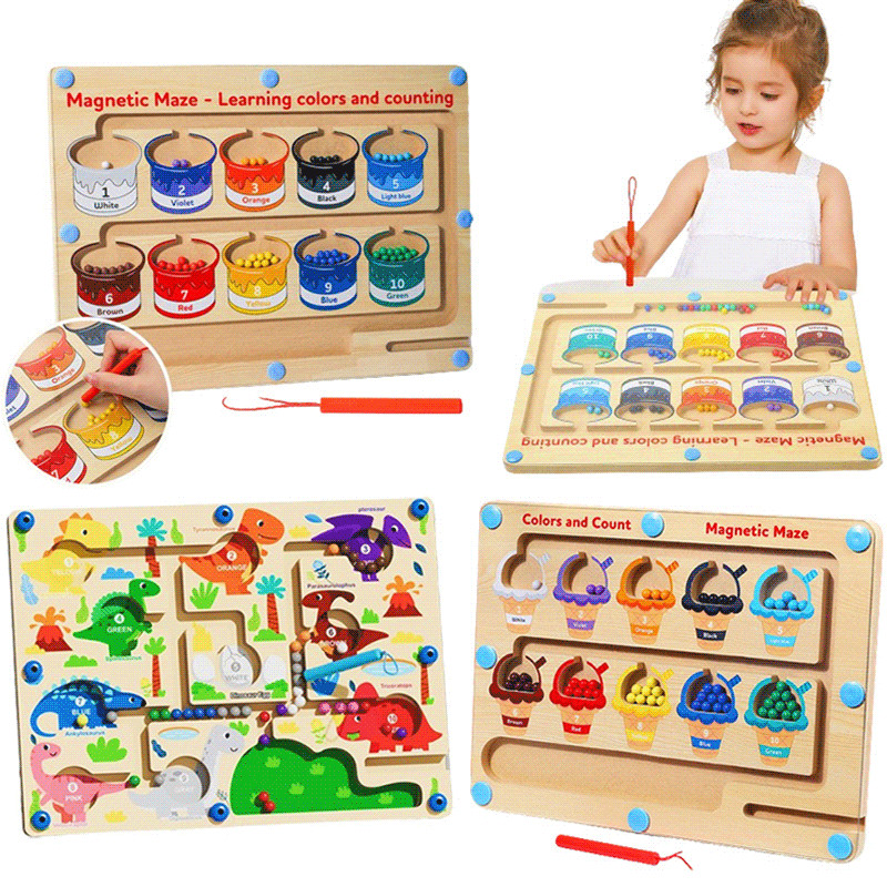 Jual Mainan Edukasi MAGNETIC COUNTING Color Classification Maze Papan ...