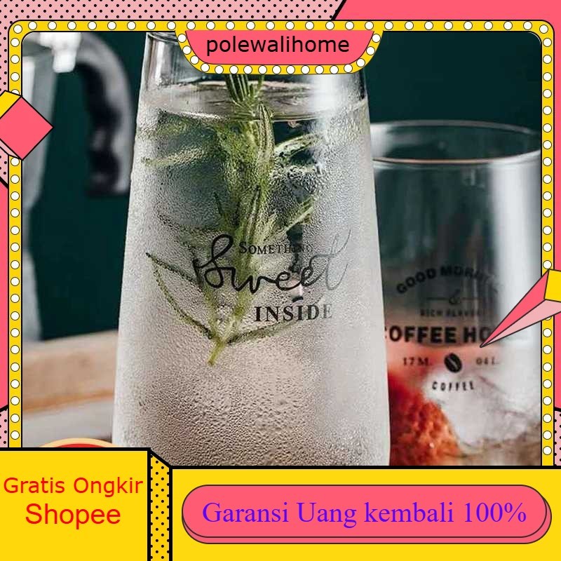 Jual OLOEY Gelas Kaca Kopi Cocktail Aesthetic Glass Sweet Inside 500ml - 0081 | Shopee Indonesia