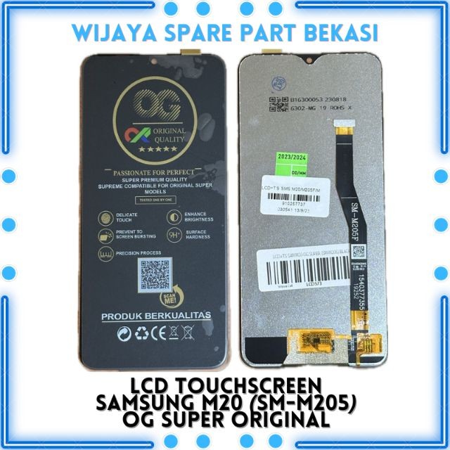 Jual LCD TOUCHSCREEN SAMSUNG M20 OG SUPER (SM-M205) BLACK | Shopee ...