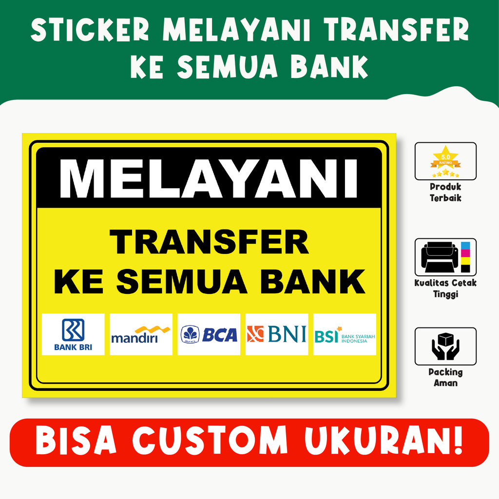 Jual Sticker Melayani Transfer ke Semua Bank, Solusi Praktis untuk ...
