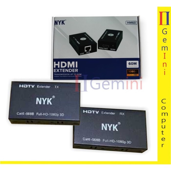 Jual HDMI EXTENDER 60mtr NYK / HDMI EXTENDER NYK 60 Meter | Shopee ...