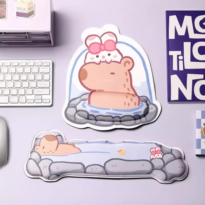 Jual [LOGU] Set Mouse pad keyboard pad kartun lucu, Mouse pad penyangga ...