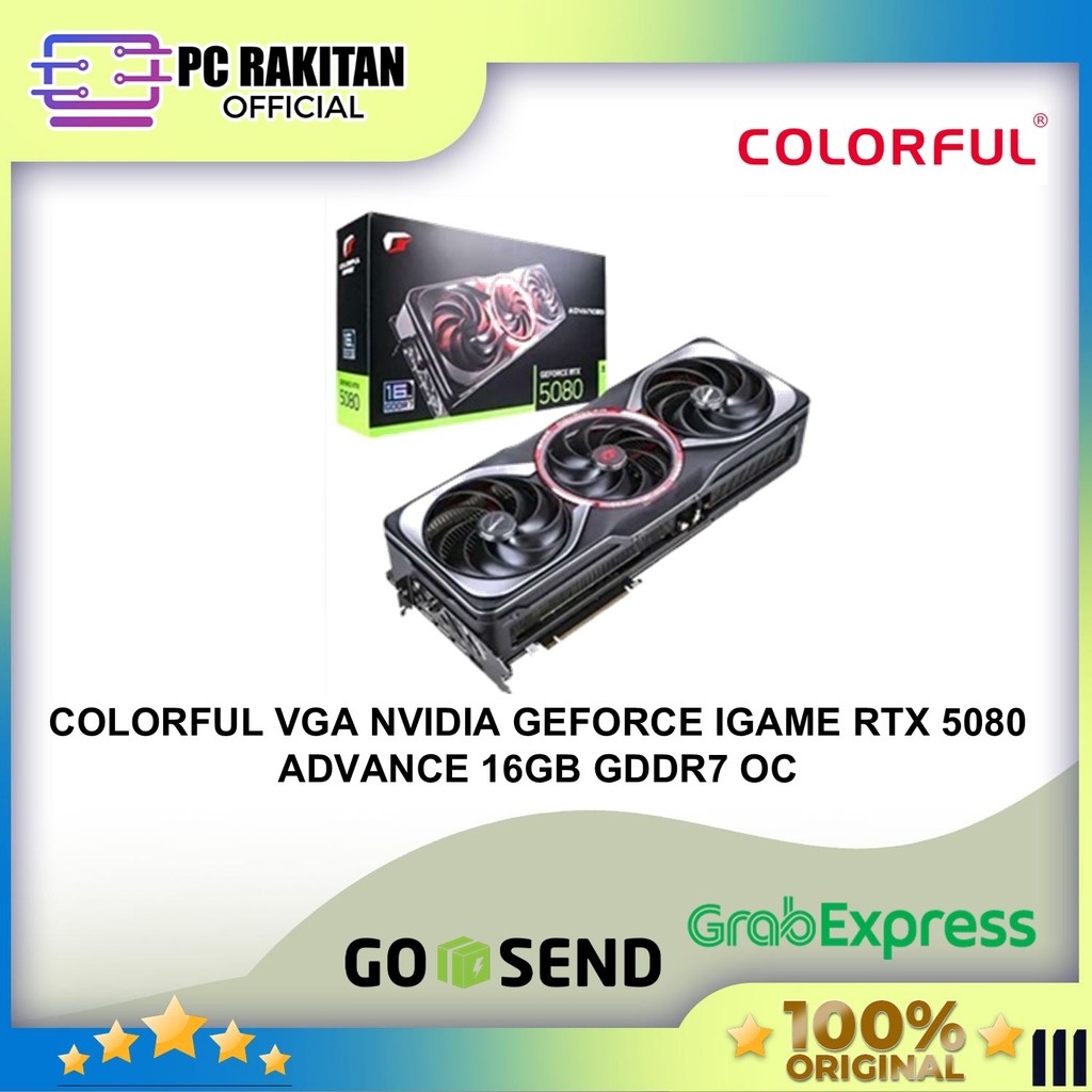 Jual COLORFUL VGA NVIDIA GEFORCE IGAME RTX 5080 ADVANCE 16GB GDDR7 OC ...