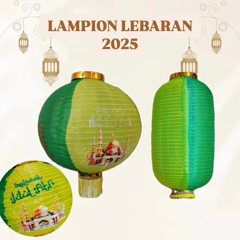 Jual Lampion Kain Lebaran / Dekorasi Lampion Idul Fitri Bulat Tabung ...