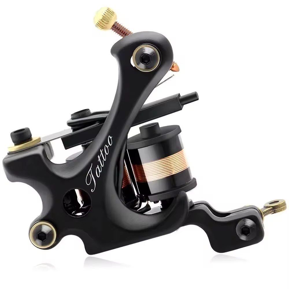 Jual Coil Tattoo Machine 10 Wraps Coil Cast-iron Dual-coiled Handmade ...