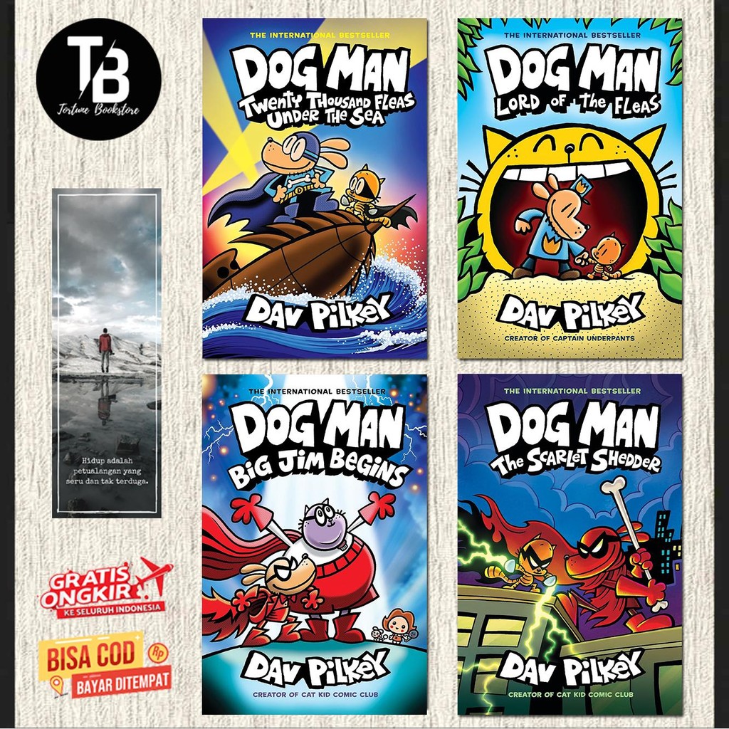 Jual Dog Man by Dav Pilkey (12 book series English Version) | Shopee ...