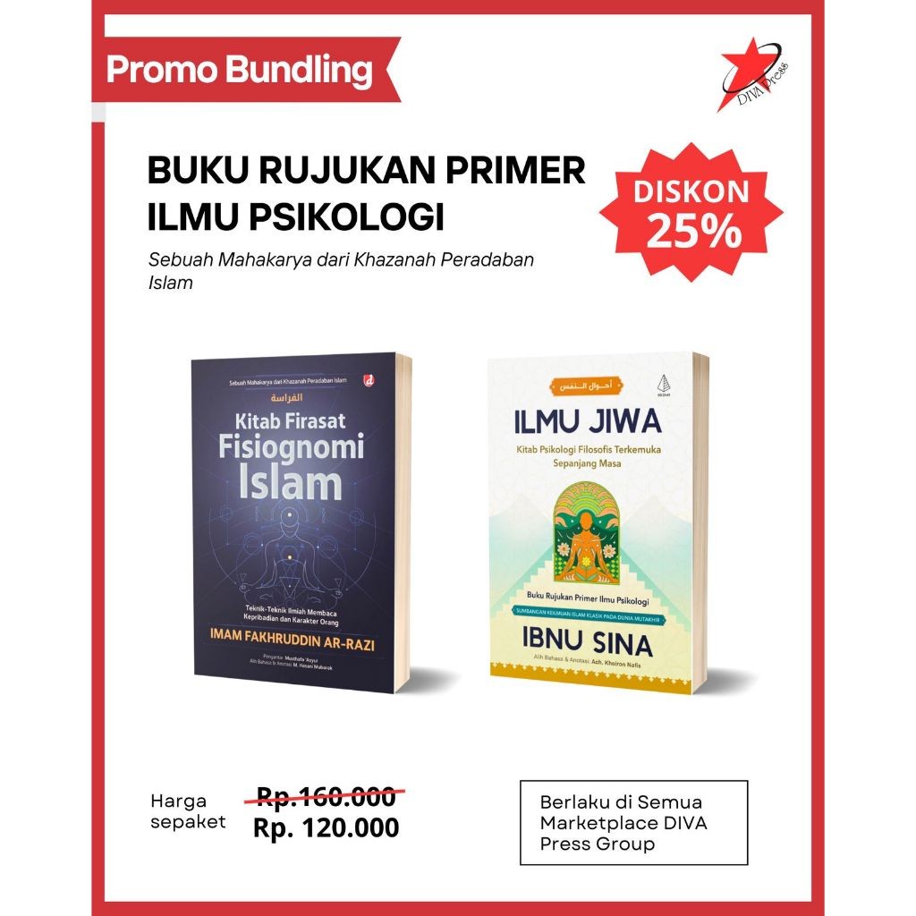Jual DIVA Press Paket Buku Kitab Firasat Fisiognomi Islam ar-Razi ...