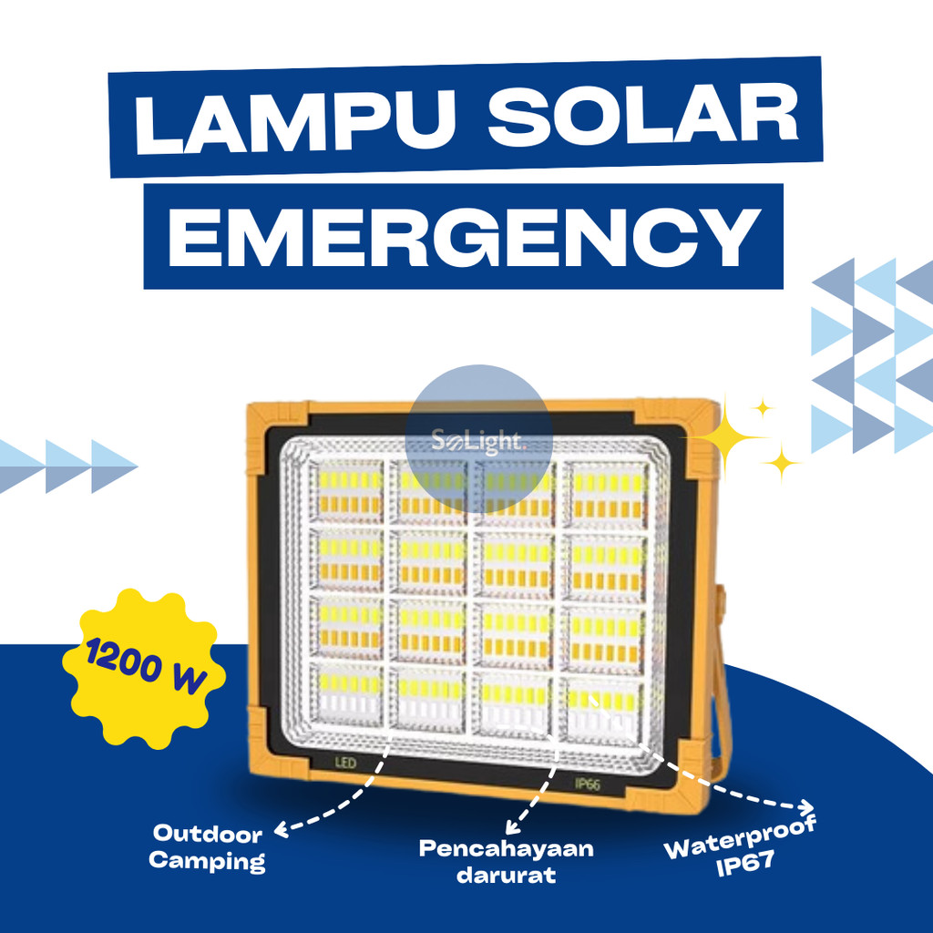 Jual [Solight]Lampu LED Solar Emergency Lampu/Power Sel Surya/Professional Light Tahan Air Multi ...