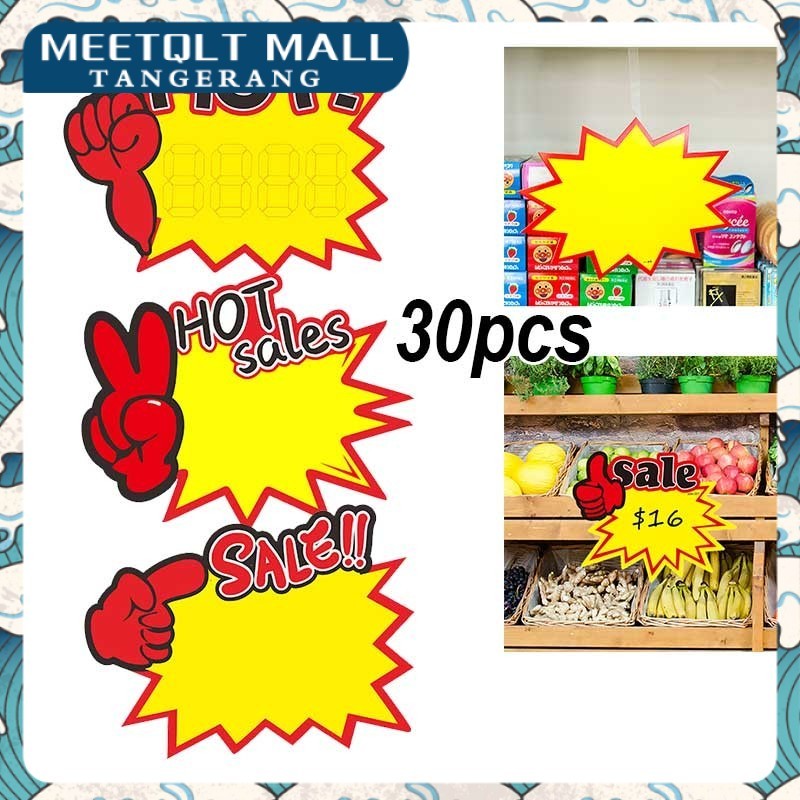 Jual 30pcs Label Promo Sale Price Tag Label Harga Pop Card Penjepit ...