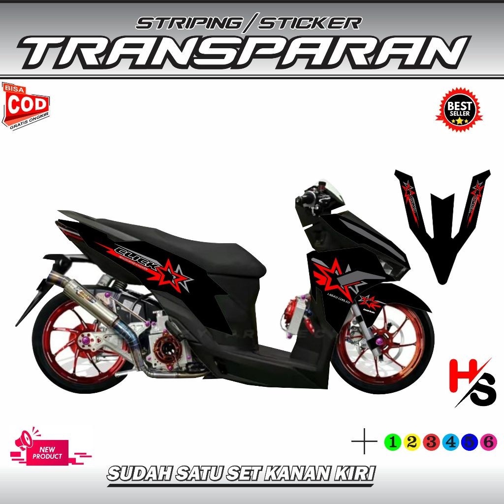 Jual STIKER KEREN STICKER STRIPING TRANSPARAN HONDA VARIO NEW GEN 2 ...