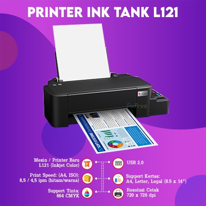 Jual Epson Printer L121 L121 Inktank Print Only Pengganti Epson L3210 ...