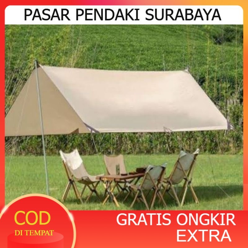 Jual FLYSHEET TENDA 4X6 METER CAMPING WATERPROOF 3x4/3x3/3x2 METER ...