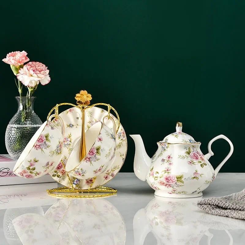 Jual European Bone China Tea Set English Afternoon Tea Cup Set Teapot ...