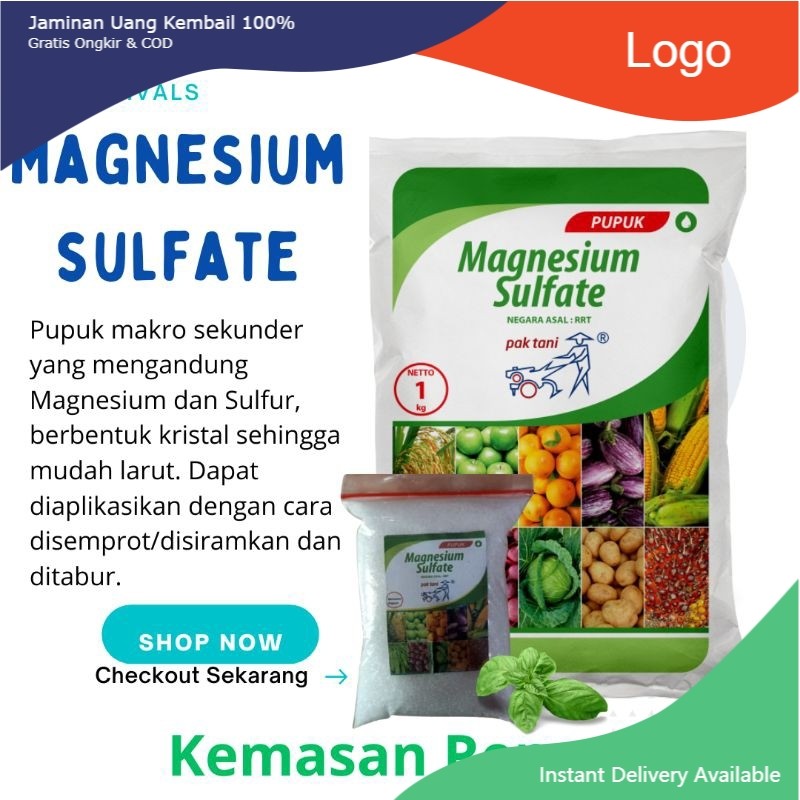 Jual Pupuk Magnesium Sulfate Pak Tani – Pupuk Makro Sekunder untuk Tanaman Sehat/ kemasan Repack ...