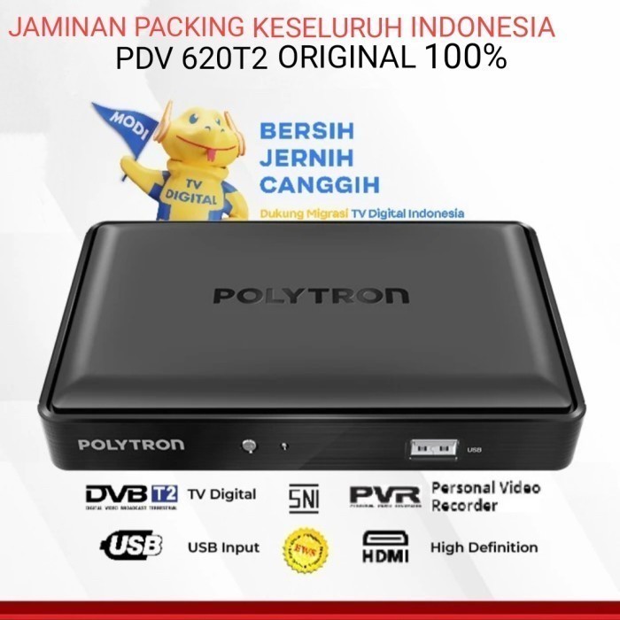 Jual STB T2 Polytron set top box dvb t2 receiver tv digital PDV 600T2 ...