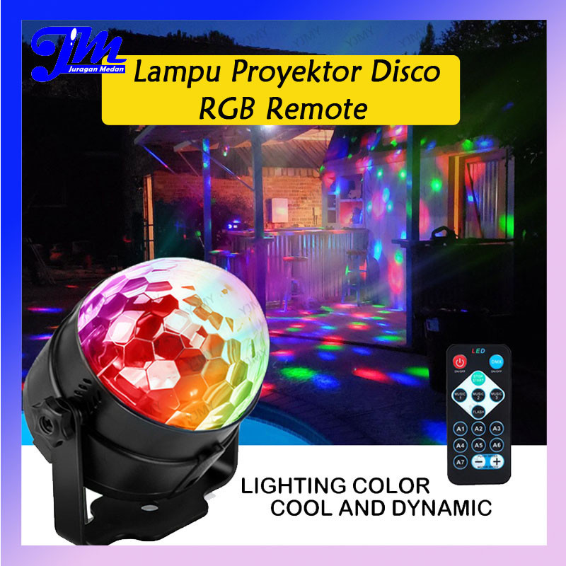 Jual Lampu Proyektor Disco LED RGB 240V 6W with Remote Control Lampu ...