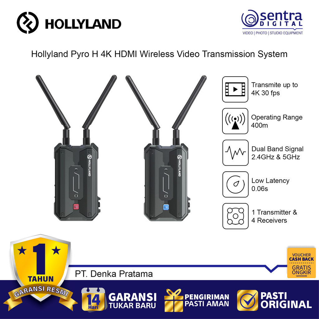 Jual Hollyland Pyro H 4K HDMI Wireless Video Transmission System Rx Tx | Shopee Indonesia