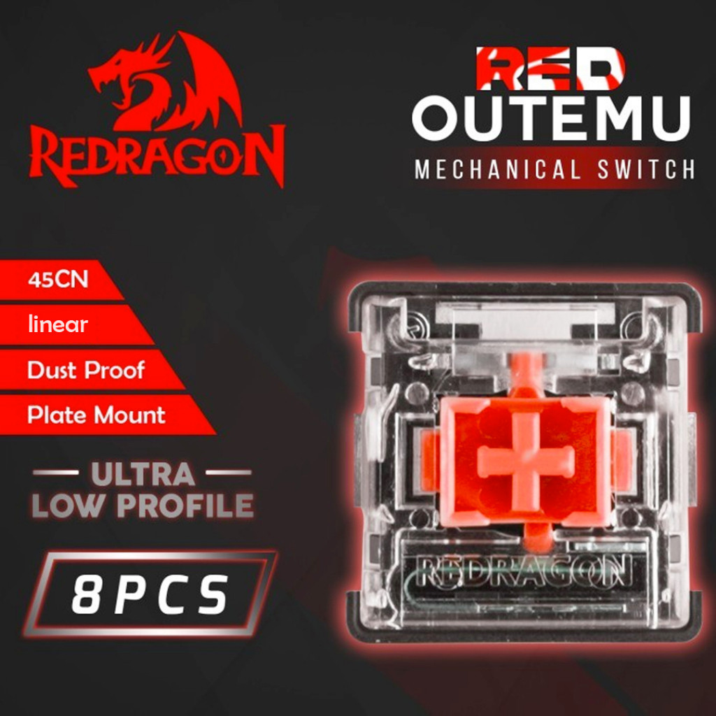 Jual Redragon Red Switch Dustproof Ultra Low Profile - ROMS-DPULP-RD ...