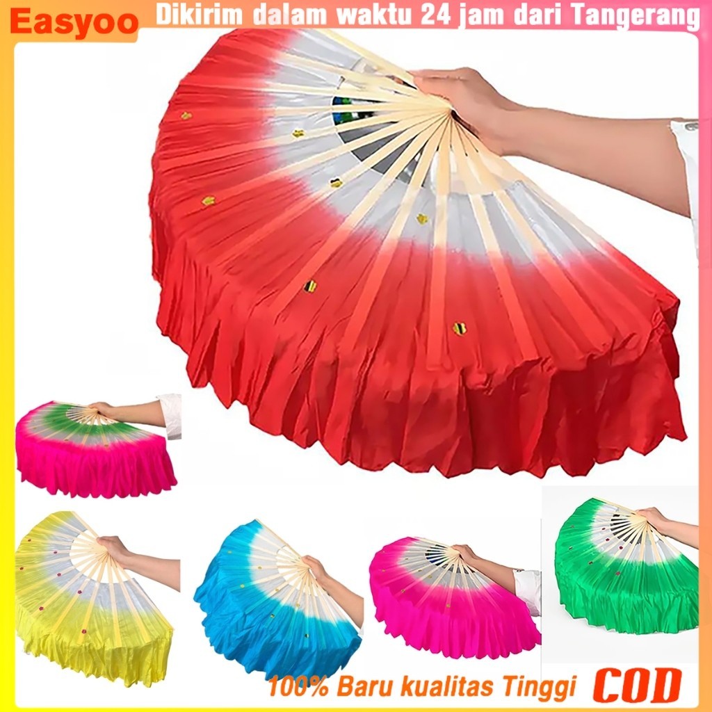 Jual Kipas Tari Warna /Menari Kipas Dekorasi/Alat Tari Props / Latihan ...