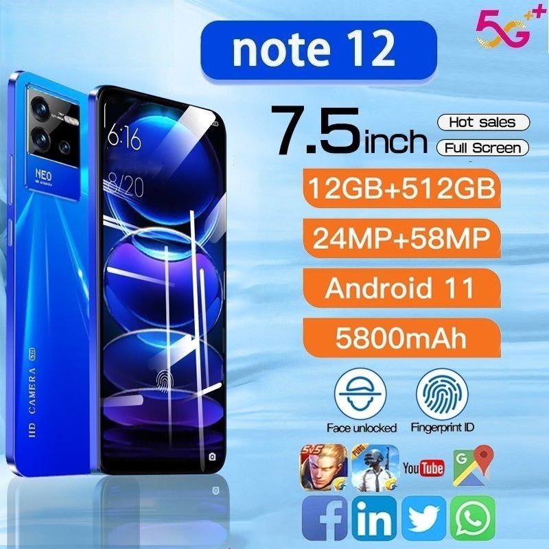 Jual 【Bisa COD】HP NOTE 12 Pro HP Murah Cuci Gudang RAM 12GB+512GB ...