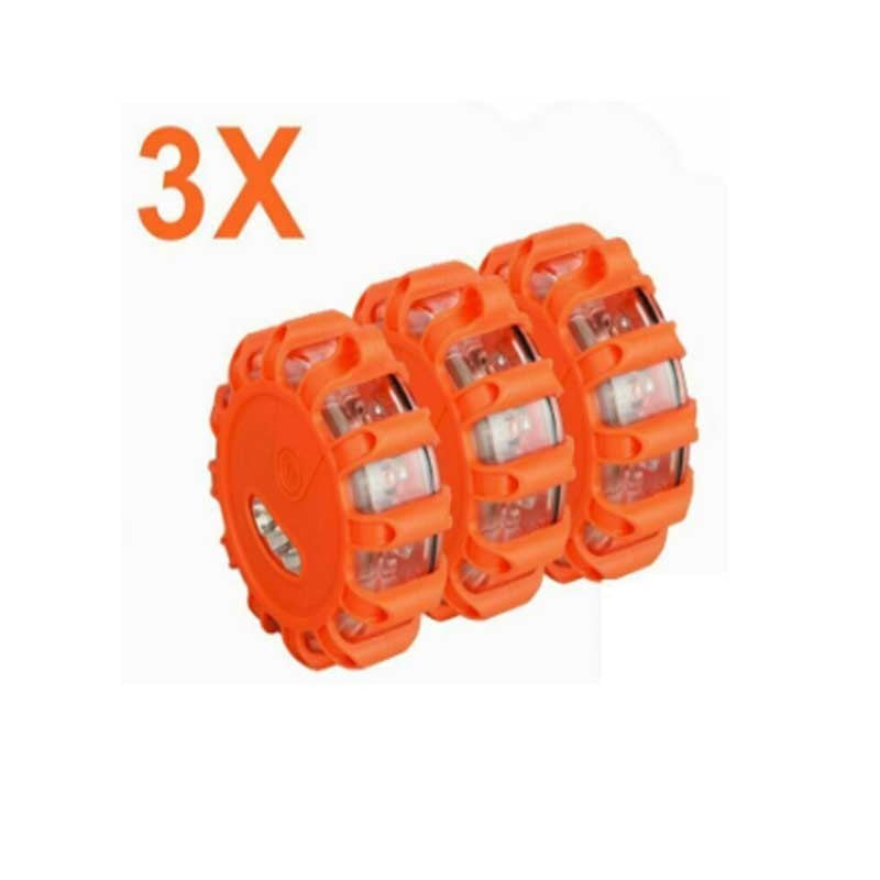 Jual 3 PCS Road Safety Frequent Flashing LED Warning Light Car Obstacle ...