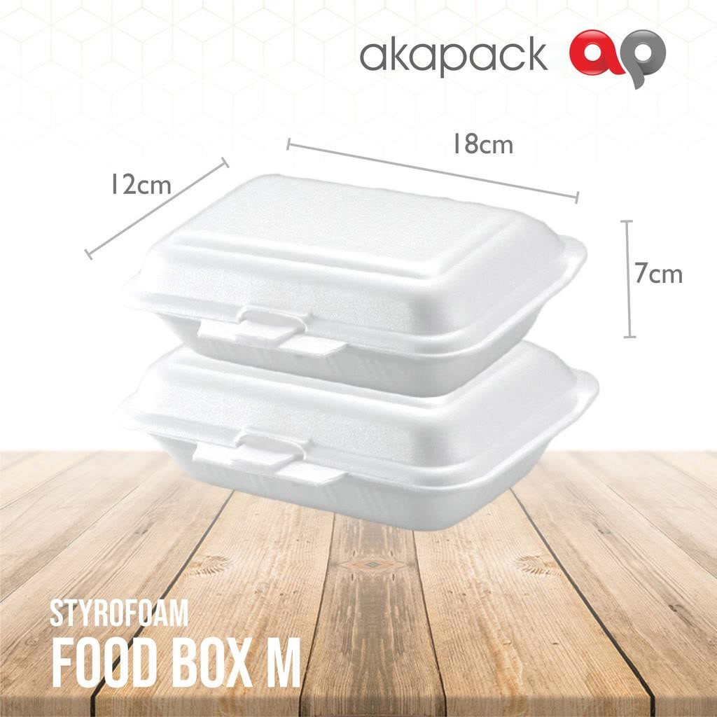 Jual SIZE M Styrofoam bubur makanan/ Box nasi kotak | Shopee Indonesia