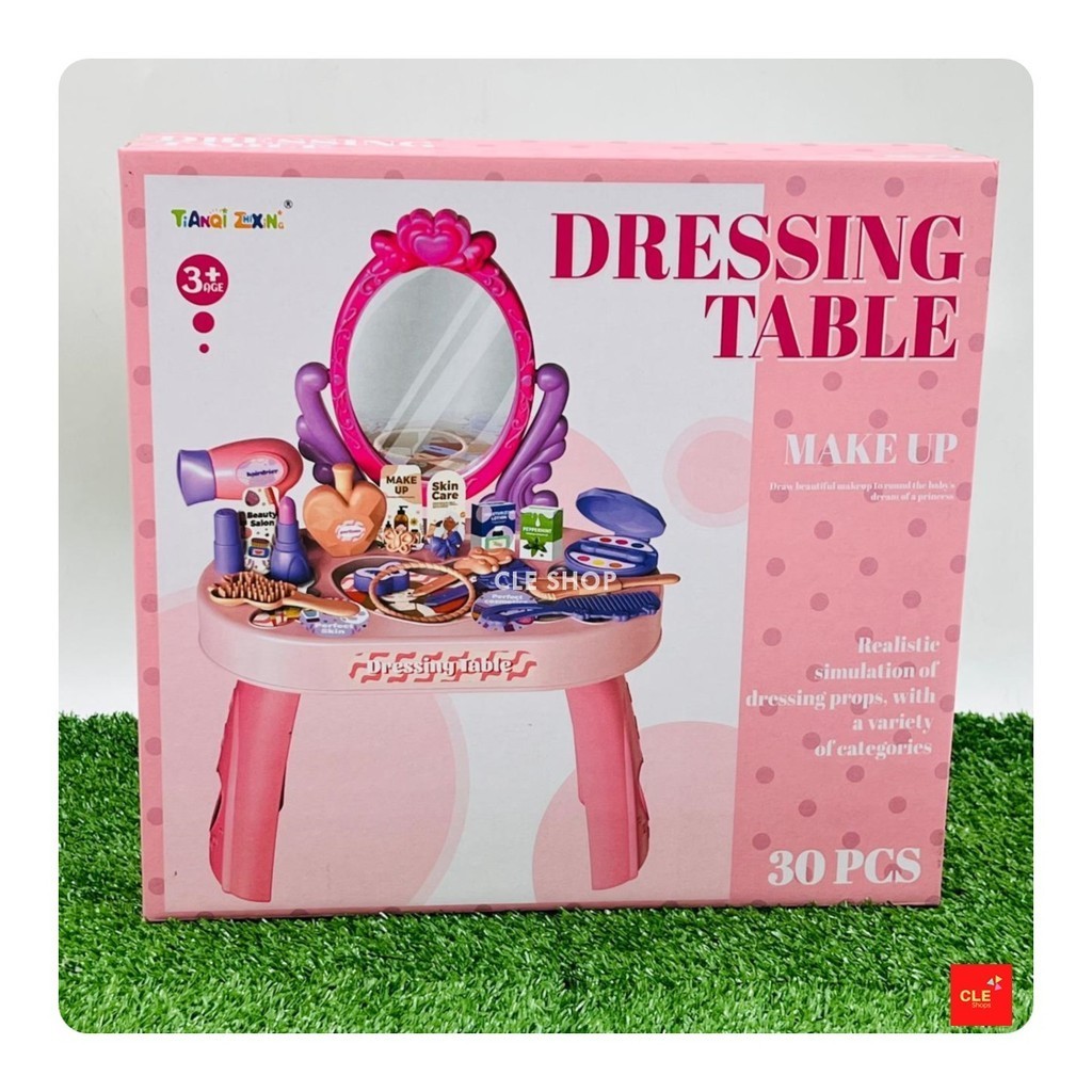 Jual Mainan Anak Perempuan Dressing Table Meja rias Hairdrayer | Shopee ...