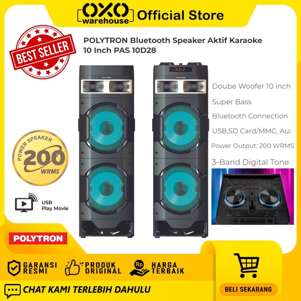 Jual Oxo Warehouse Polytron Speaker Aktif 10 Inch Pas 10d28 Active
