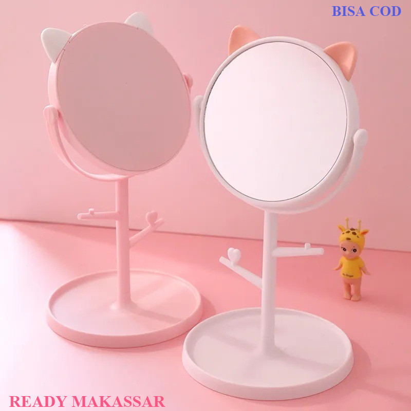 Jual MAKE UP MIRROR CERMIN MAKEUP CATTY MOTIF TELINGA KUCING / KACA ...