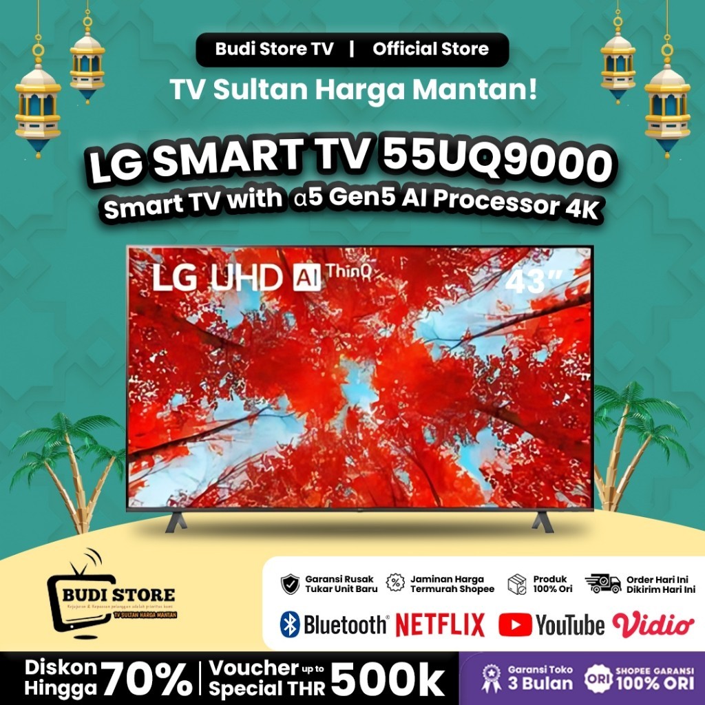 Jual SMART TV LG 55 INCH 55UQ9000 LED TV UHD 4K + FREE BRACKET ...