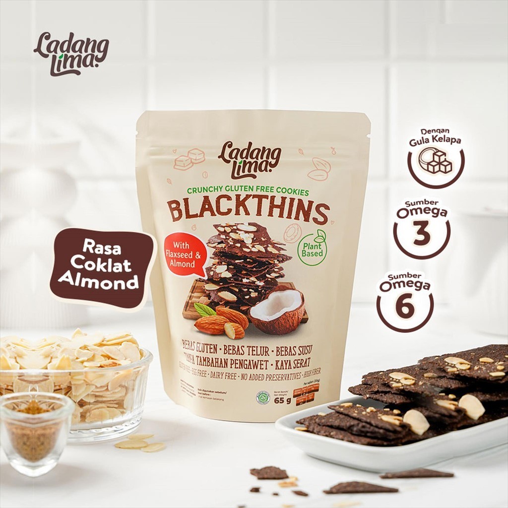 Jual Ladang Lima Blackthins 65G Crunchy Gluten Free Kue Kering Krispi ...